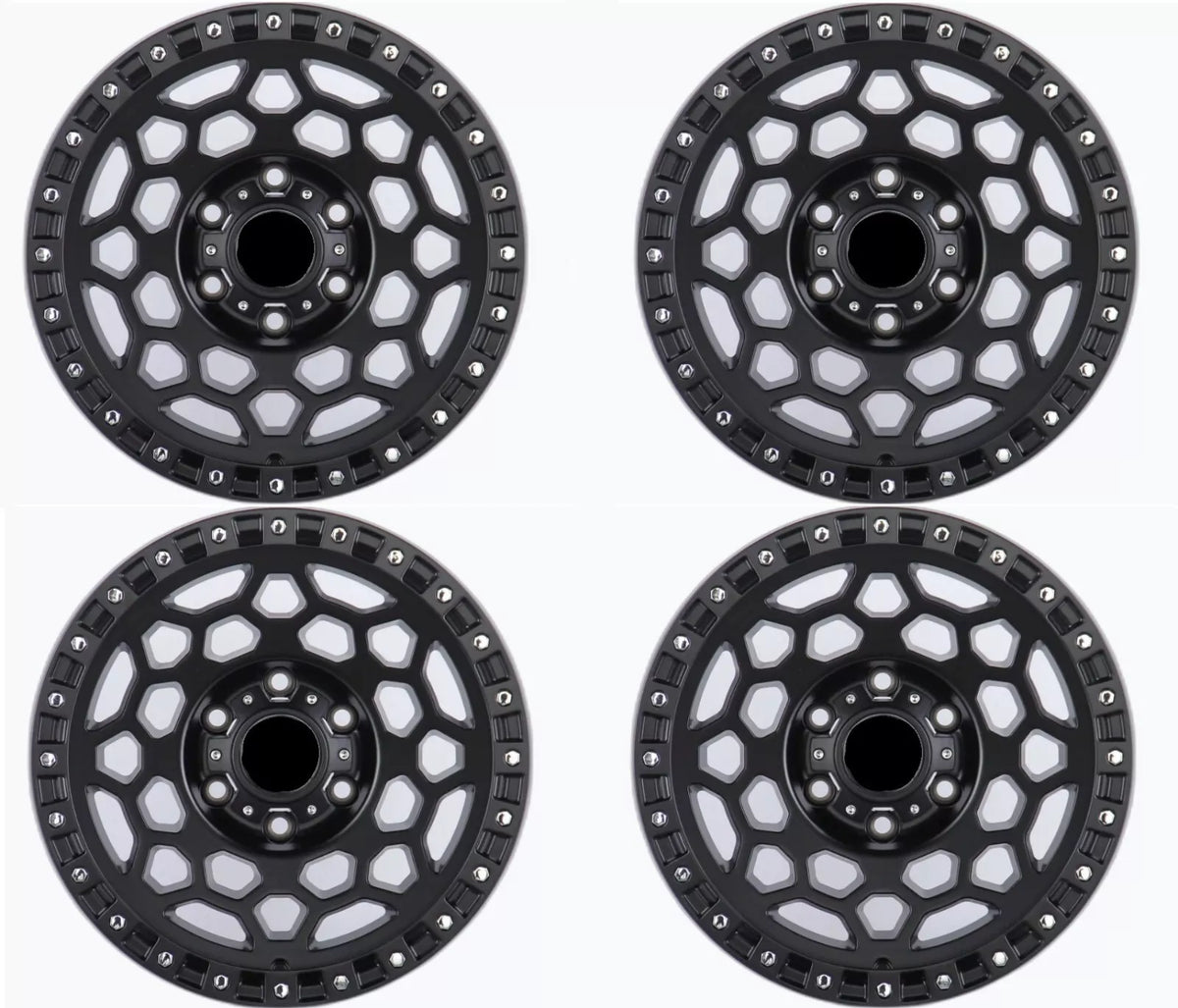 17x9 +0 Satin Black Wheels For LIFTED Toyota 4Runner Tacoma 17" 6x139 ...