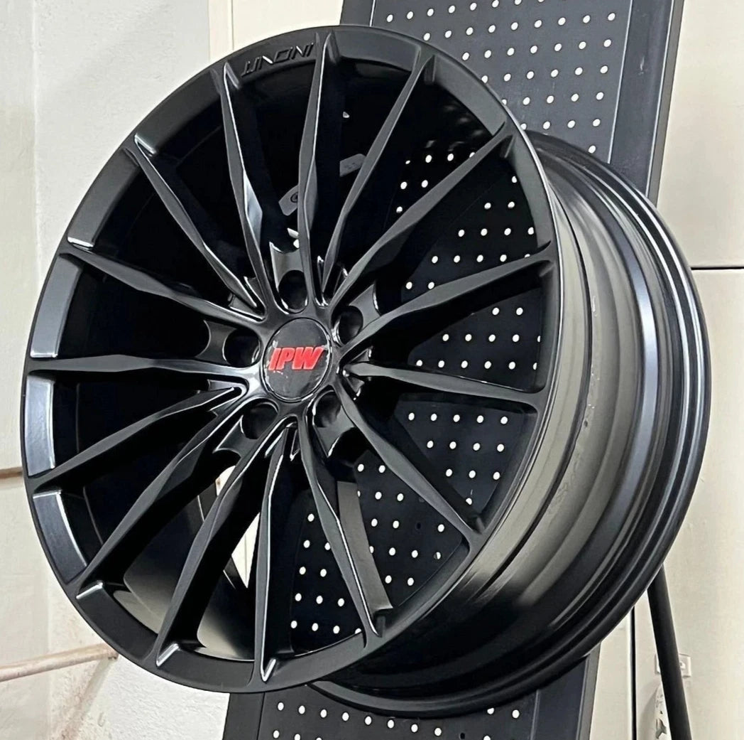 (4 PCS) 19" Tuner Wheels 19x8.5 5x114.3 ET35 73.1 Satin Black Rims Set ...