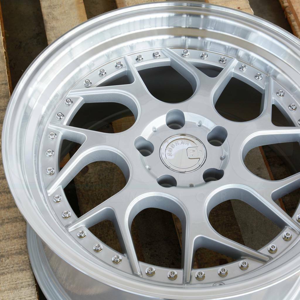 18x8.5 Aodhan DS01 Wheels 5x100 +35 Silver 18 Inch Rims Set of 4 ...