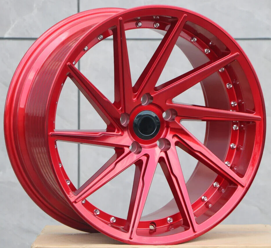 19" Wheels 19x8.5 +35 5x114.3 Candy Apple Red W511 Swirl Style Rims Se ...