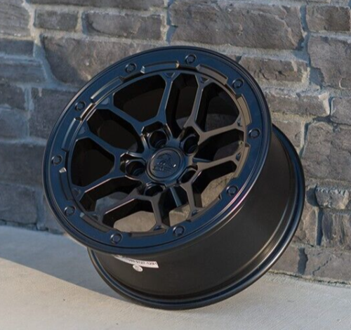 17 inch Satin Black Defiant DF01 Wheels Set (4) Rims Fit Jeep Wrangler ...
