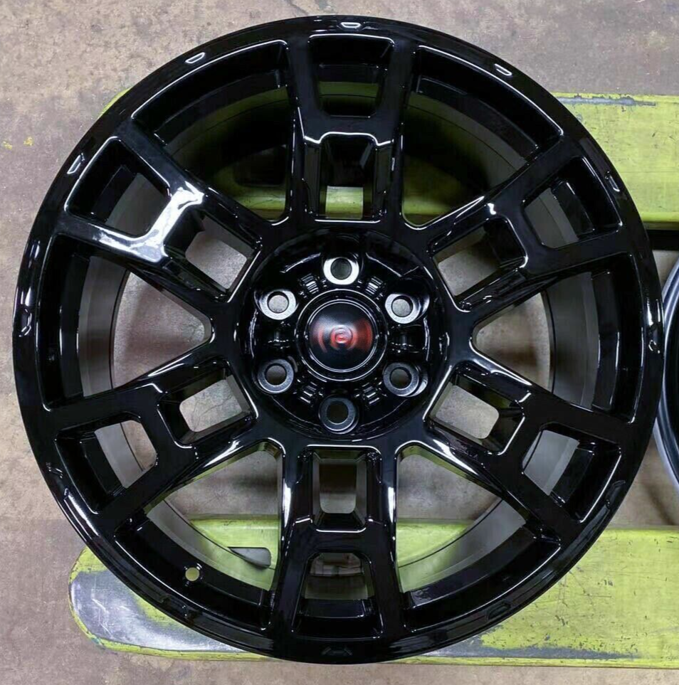 22x9 +15 SEMA Pro Black Wheels For Lifted Toyota Tacoma FJ Cruiser 4Ru ...