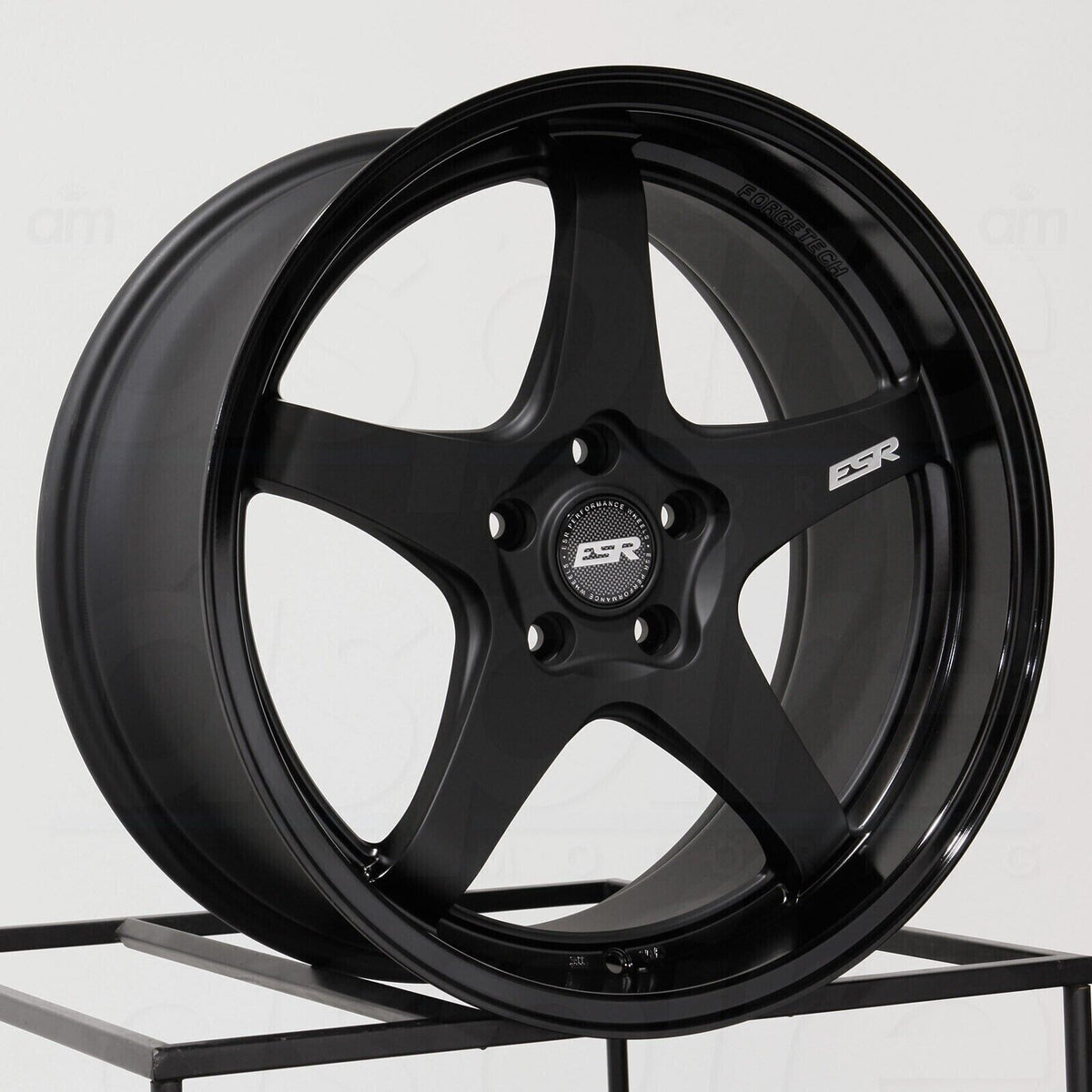 ESR AP5 18x9.5 5x114.3 22 Black Wheels(4) 72.56 18" inch Rims ...