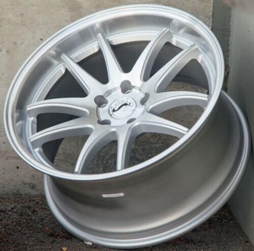 18" AODHAN DS02 Wheels 18x8.5 +35 18x9.5 +35 5x100 Silver Rims Set 4 ...