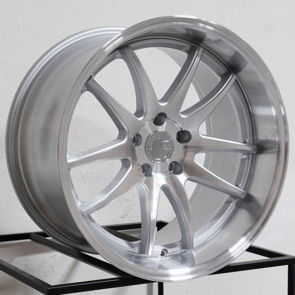 18" AODHAN DS02 Wheels 18x9.5 / 18x10.5 5x114.3 +15 Silver Machined Ri ...
