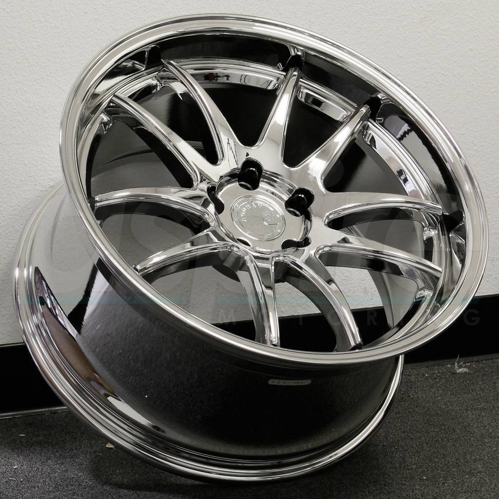 18" AodHan DS02 Wheels 18x9.5 +35 5x100 Vacuum Chrome Rims Set 4 ...