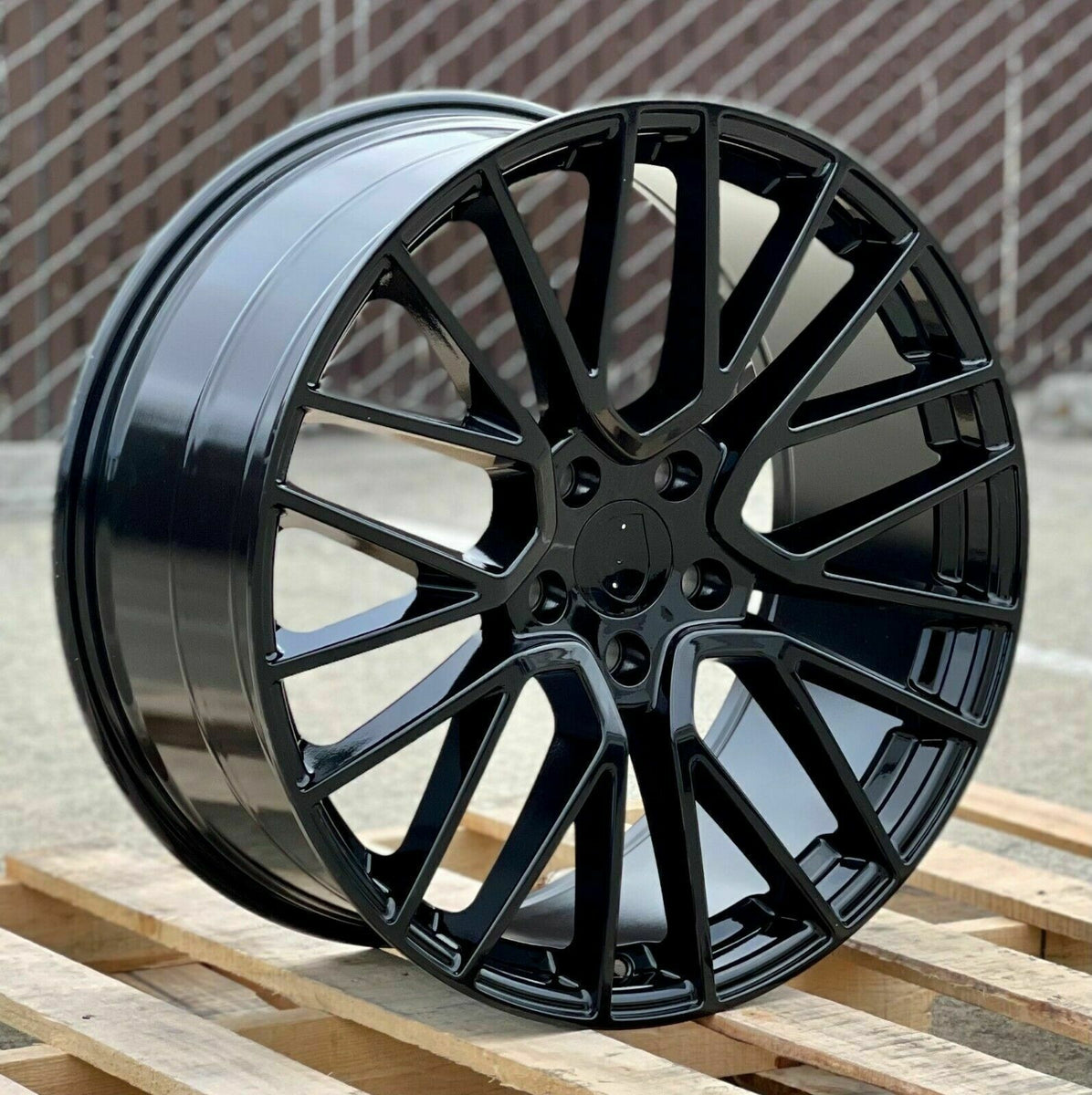 22" Wheels Fit Porsche Cayenne Base Turbo Touareg 22X10 5X130 Gloss Bl ...