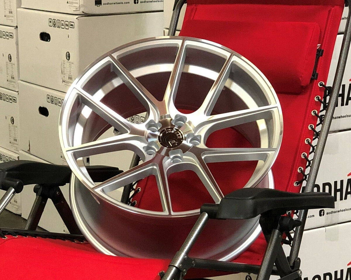20" Aodhan AFF3 Wheels 20x9 +32 / 20x10.5 +45 5x114.3 Silver Machined ...