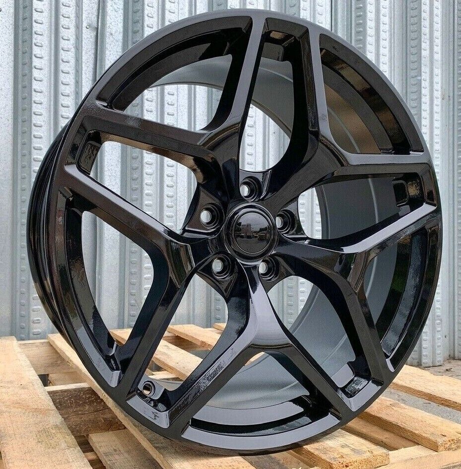 20" Wheels For Chevy Camaro Z28 20x9 +30 / 20x10 +35 5x120 Gloss Black ...