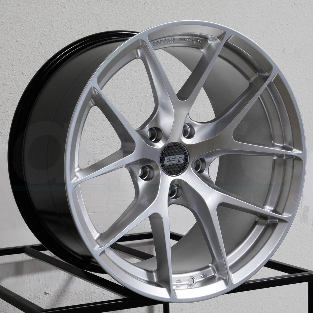 19x9.5 ESR RF2 5x114.3 22 Hyper Silver Wheels Rims Set(4) 72.56 ...