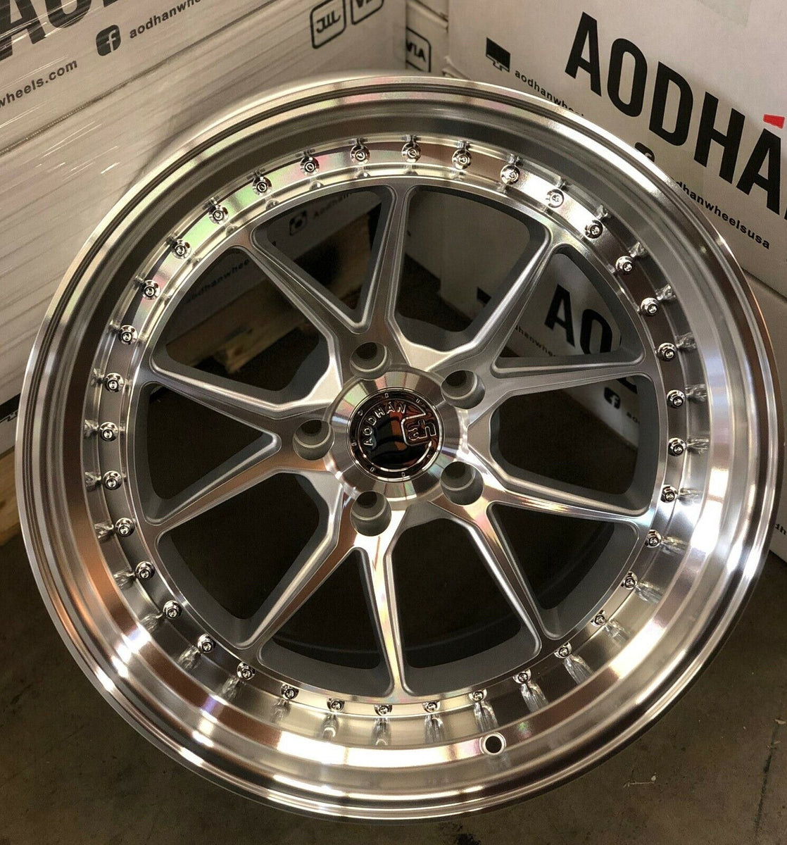 19" Aodhan DS08 Wheels 19x8.5 +35 / 19x9.5 +35 5x120 Silver Machined R ...