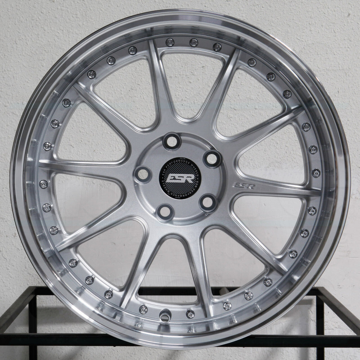 ESR CS12 18x9.5 5x114.3 35 Hyper Silver Wheels(4) 72.56 18" inch Rims ...