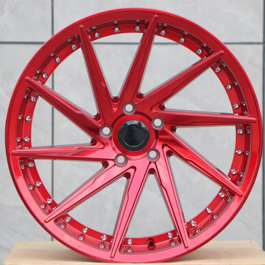 19" Wheels 19x8.5 +35 5x114.3 Candy Apple Red W511 Swirl Style Rims Se ...