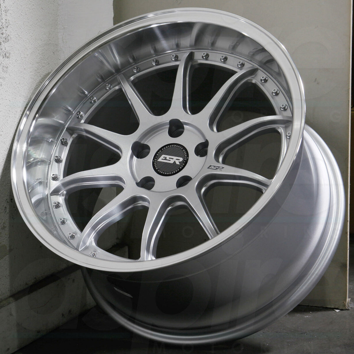 ESR CS12 19x10.5 5x114.3 22 Hyper Silver Wheels(4) 72.56 19" inch Rims ...