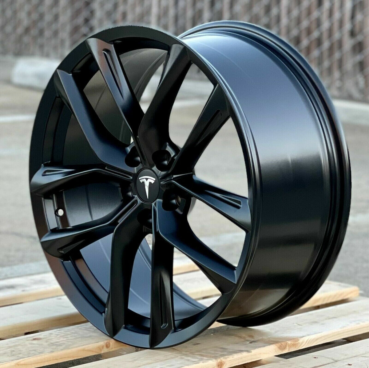 21x9 21x10 Wheels For Tesla Model S X ET35 5x120 CB64.1 Matte Black Ri ...