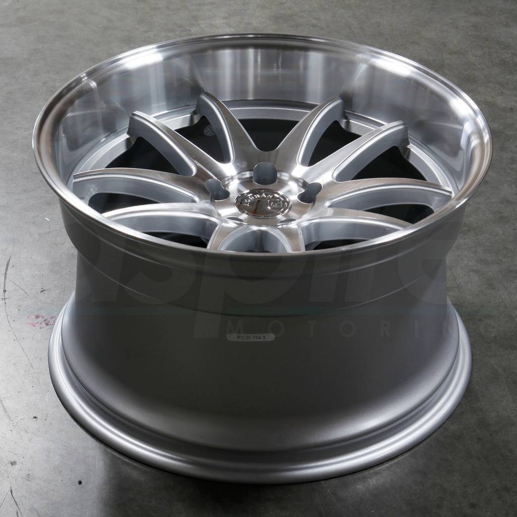 18" AODHAN DS02 Wheels 18x9.5 / 18x10.5 5x114.3 +15 Silver Machined Ri ...