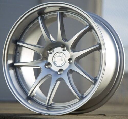 18" AODHAN DS02 Wheels 18x8.5 +35 18x9.5 +35 5x100 Silver Rims Set 4 ...