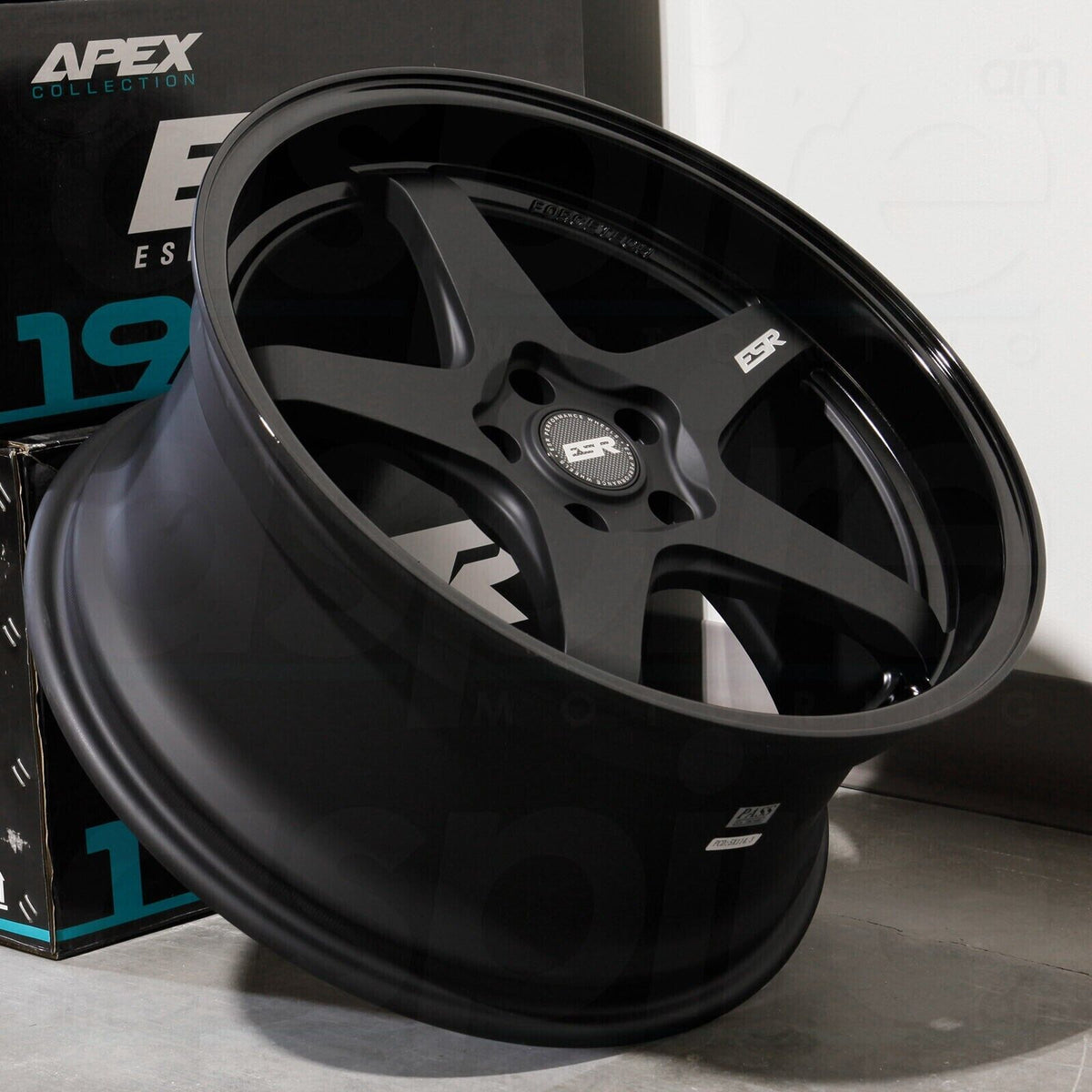 ESR AP5 18x9.5 5x114.3 22 Black Wheels(4) 72.56 18" inch Rims ...