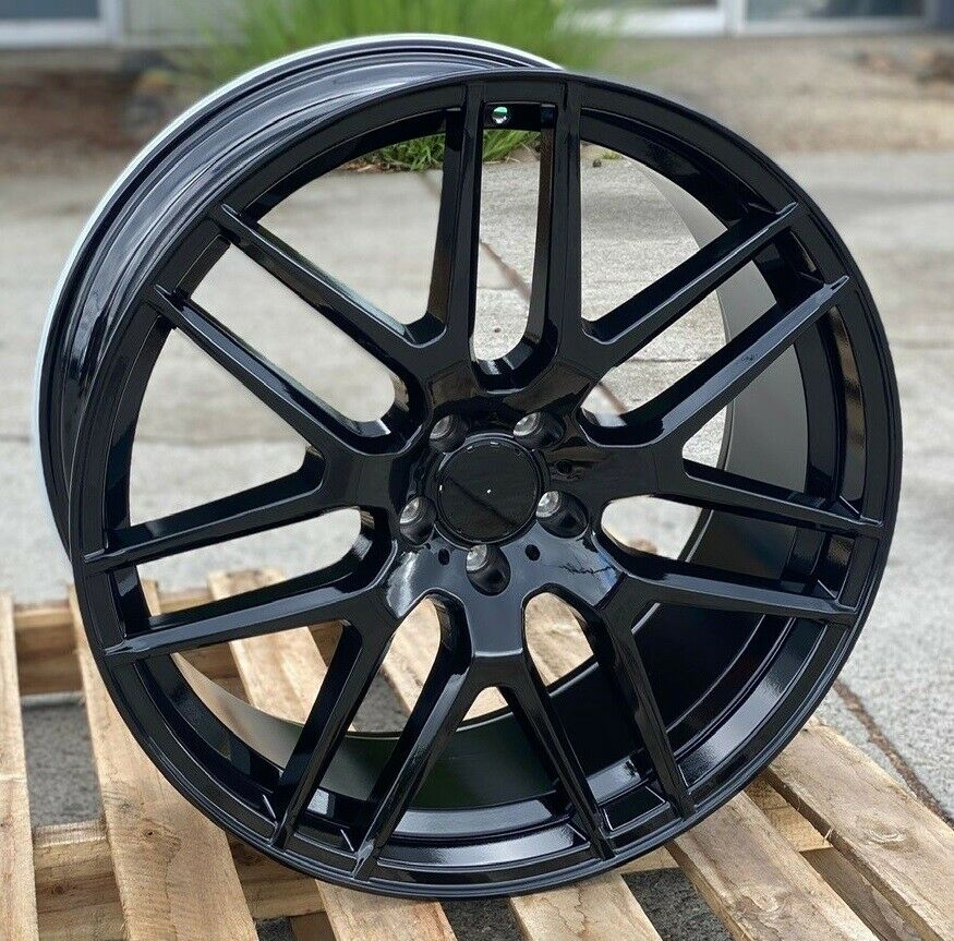 22" Black Wheels Fits Mercedes GLS GLE ML63 GL63 ML550 22x10 5x112 Rim ...