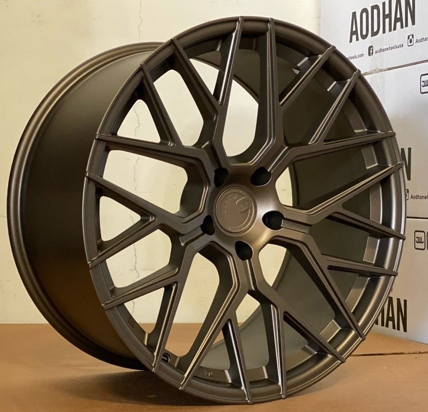 20x10.5 Aodhan AFF9 5x120 +35 Flow Forged Matte Bronze Wheels (Set of ...