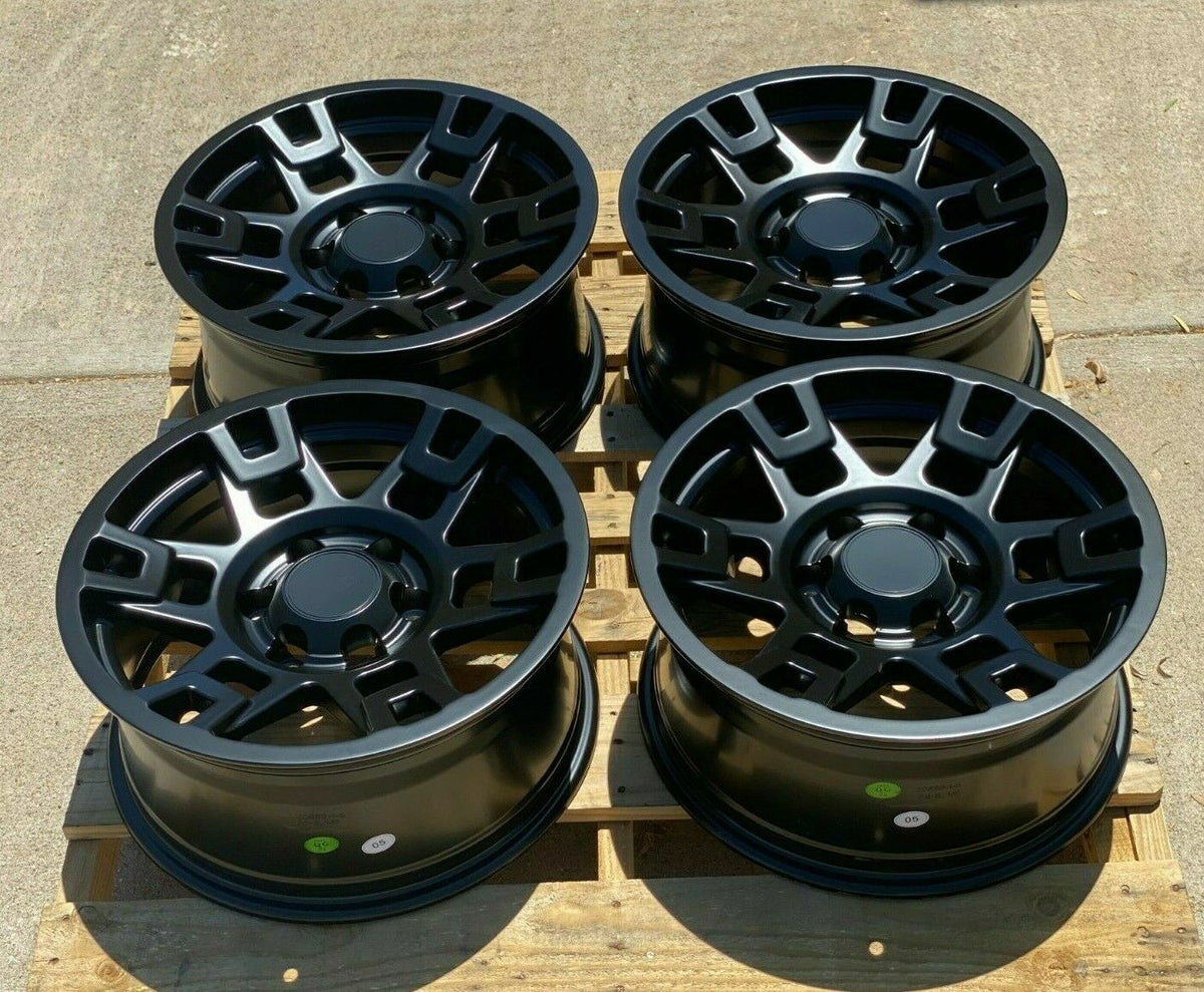 17x9 Matte Black Wheels Fit LIFTED Toyota 4Runner Tacoma 17" Rims 6x13 ...