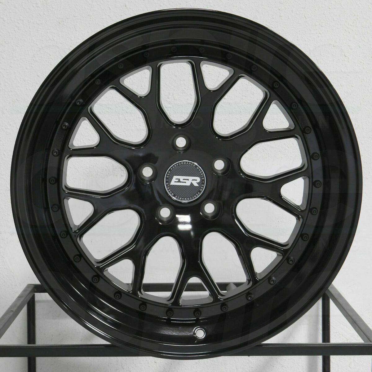 19 Inch ESR CS01 Gloss Black Concave Wheels 19x10.5 +22 5x114.3 Rims S ...