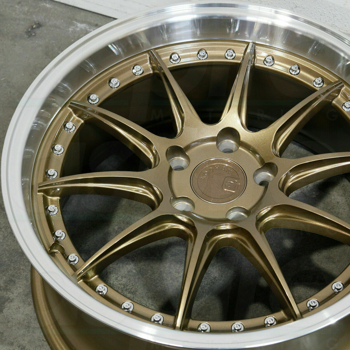 18x8.5 Bronze Wheels Aodhan DS07 5x100 +35 Rims Fit VW Jetta Golf 18 ...