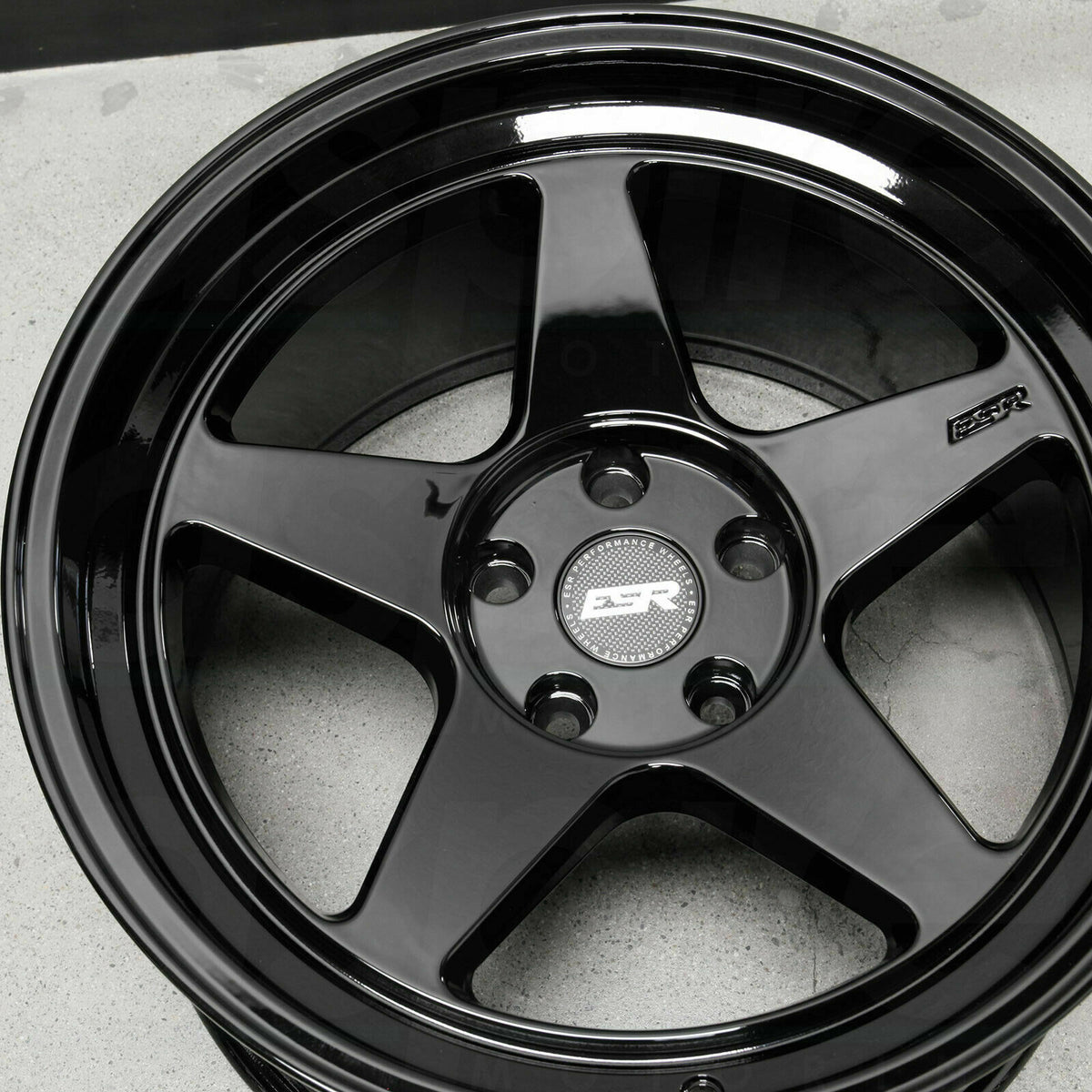19" ESR CR5 Gloss Black Wheels 19x10 +25 / 19x11 +15 5x114.3 Rims Set ...