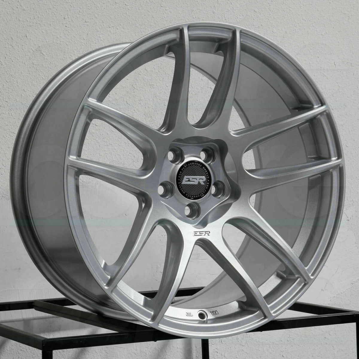 ESR CS8 Hyper Silver Wheels 18x9.5 / 18x10.5 5x114.3 +15 Set of 4 Rims ...
