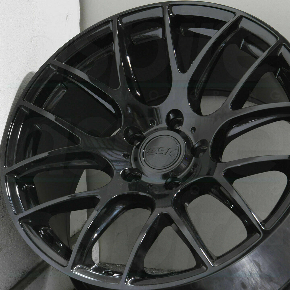 18" Gloss Black ESR SR12 Wheels 18x9.5 / 18x10.5 +22 5x114.3 Concave R ...