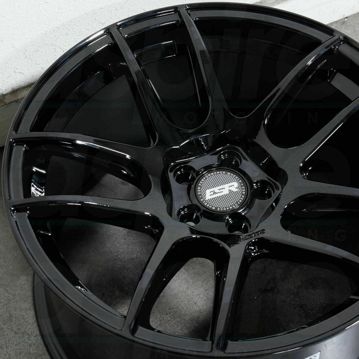 ESR CS8 Gloss Black Wheels 18x9.5 / 18x10.5 5x114.3 +22 Set of 4 Rims ...