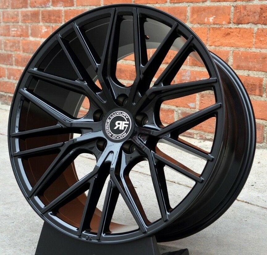 22" Road Force RF13 Gloss Black Wheels Fits BMW F01 740 750 F11 F12 64 ...