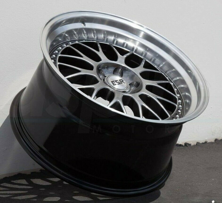 ESR SR01 Gun Metal 18x9.5 5x100 +22 Wheels Set 4 18 Inch Rims ...