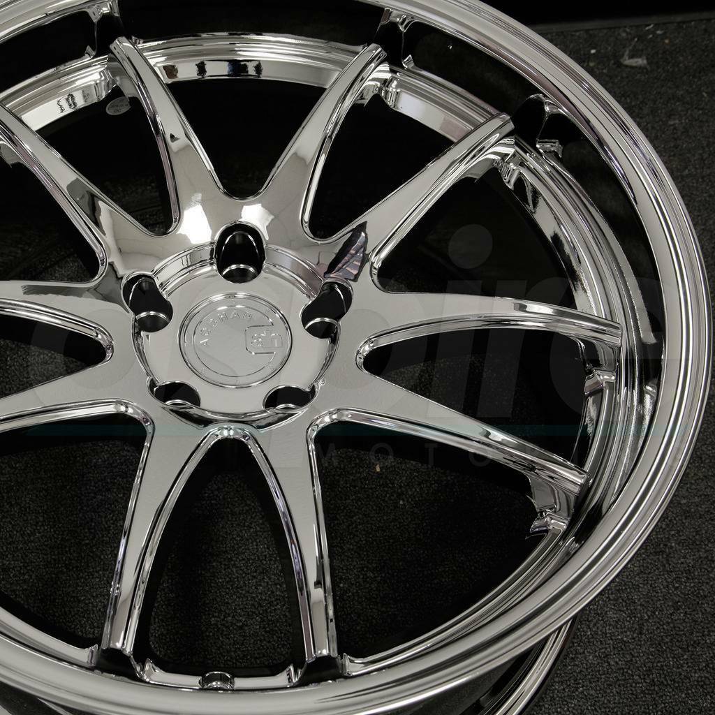 19x9.5 Aodhan DS02 Wheels 5x114.3 +22 Vacuum Chrome 19 Inch Rims Set 4 ...