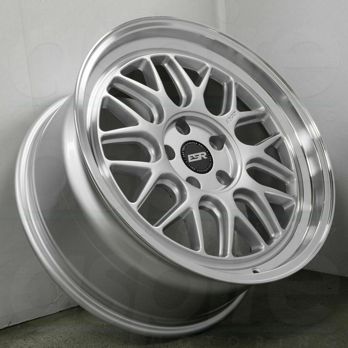 19" ESR CR1 Hyper Silver Machined Lip Wheels 19x9.0 +20 5x114.3 Rims S ...