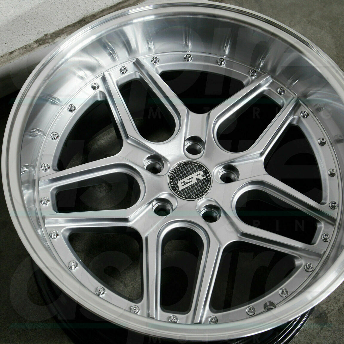 19 Inch ESR CS15 Silver Wheels 19x8.5 +30 / 19x9.5 +35 5x120 Rims Set ...
