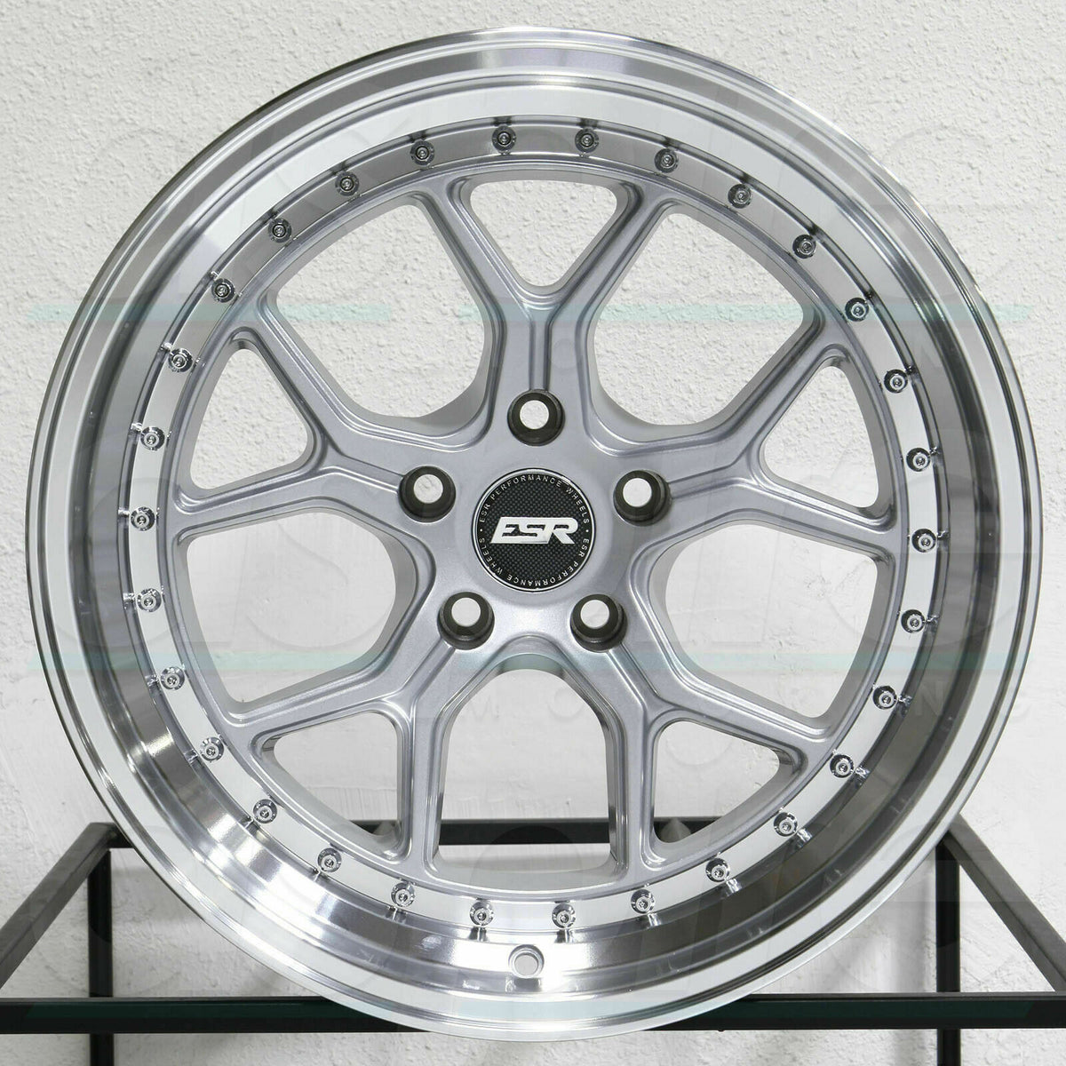 19 Inch ESR CS2 Hyper Silver Wheels 19x9.5 / 19x10.5 +22 5x120 Rims Se ...