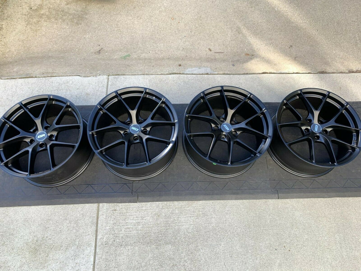 19" ESR RF2 Matte Black Wheels 19x8.5 +30 5x120 19 Inch Rims Set 4 ...