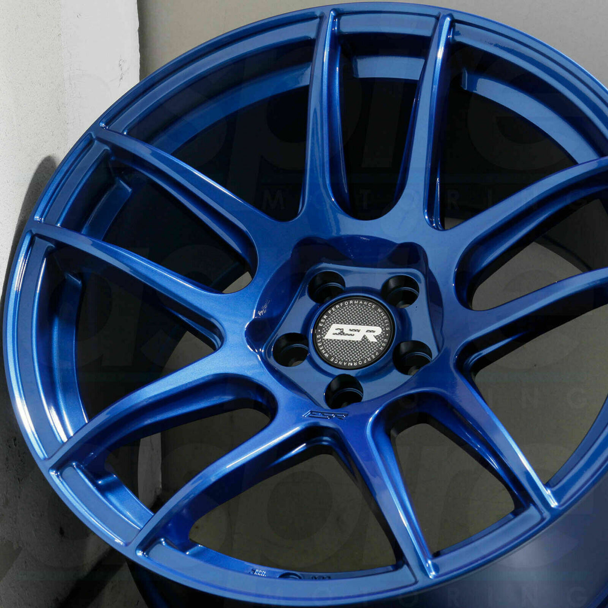 18x9.5 5x114.3 +15 ESR CS8 Wheels Apex Blue 18 Inch Rims Set of 4 ...