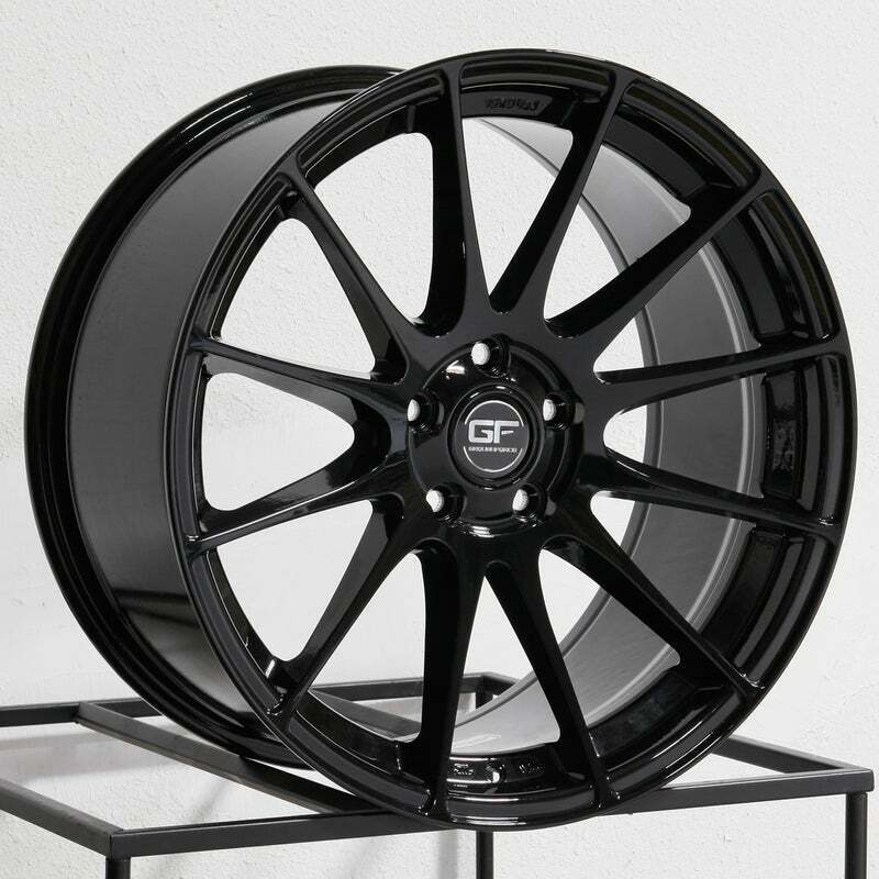 20" MRR GF6 Gloss Black Custom Wheels 20x10.5 +20 5x120 Ground Force R ...