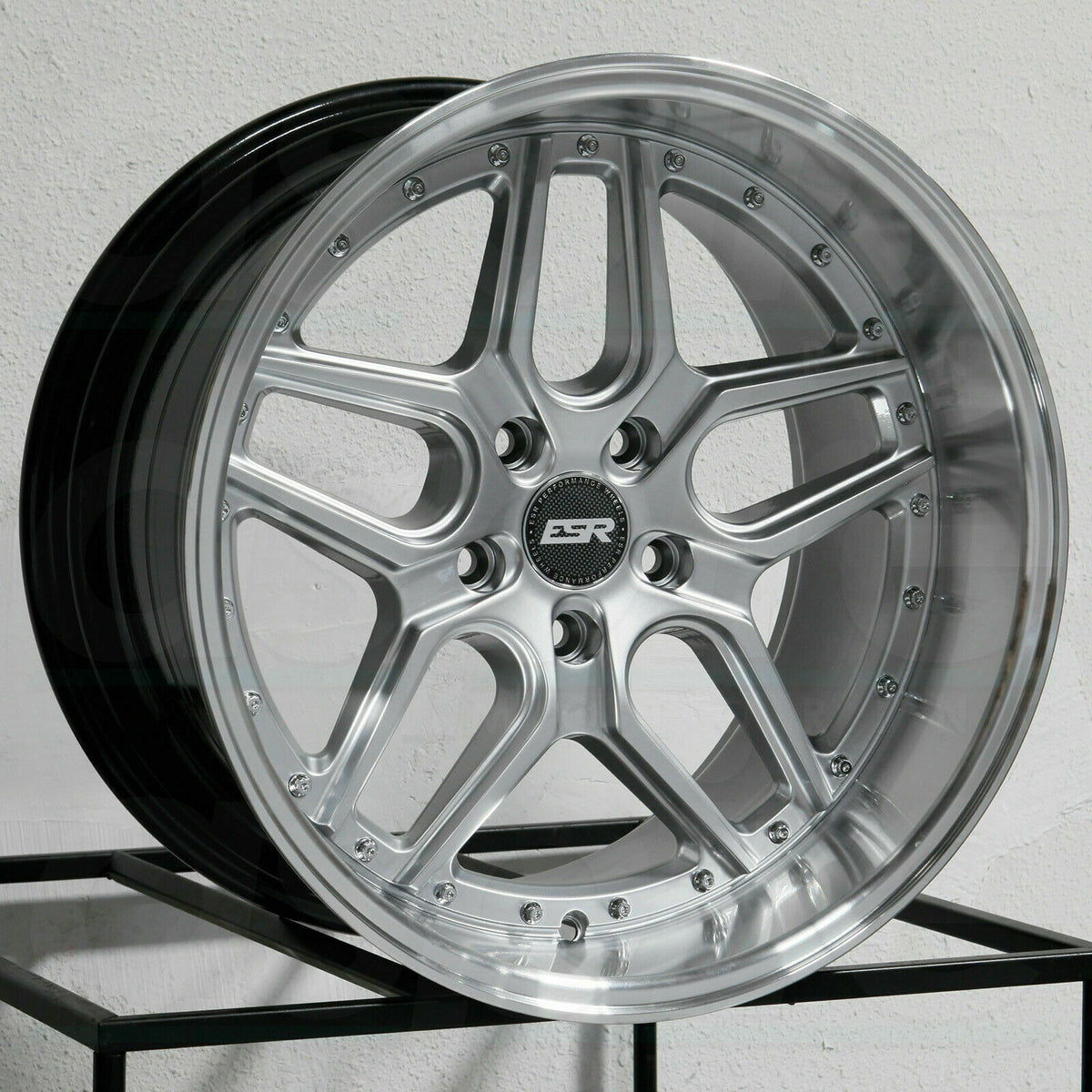 19 Inch ESR CS15 Silver Wheels 19x8.5 +30 / 19x9.5 +35 5x120 Rims Set ...