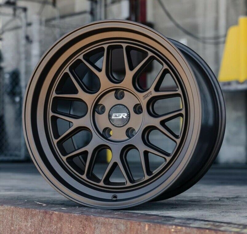18x9.5 5x100 +35 ESR CR1 Wheels 18" Matte Bronze Rims Set 4 – eurowheelsusa