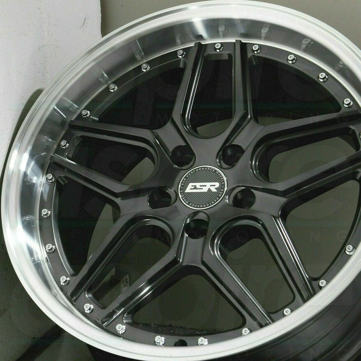 ESR CS15 Wheels 18x8.5 +30 5x120 Graphite Machined Lip 18" Rims Set 4 ...
