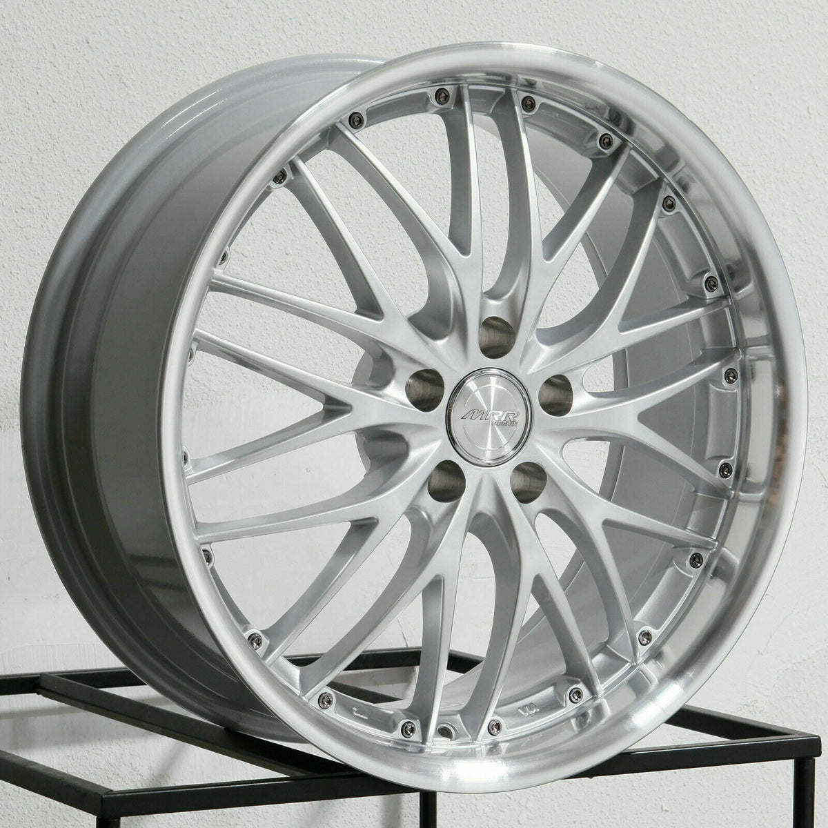 20x8.5 +35 MRR GT1 5x120 Hyper Silver Machine Lip 20" Wheels (Set of 4 ...