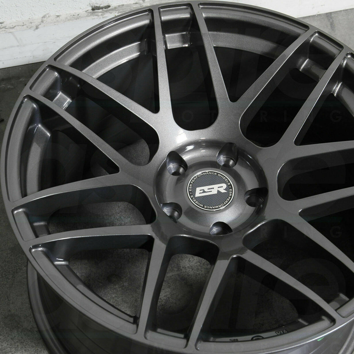 19" ESR RF1 Wheels 19x9.5 / 19x10.5 +22 5x120 Graphite 19 Inch Rims Se ...