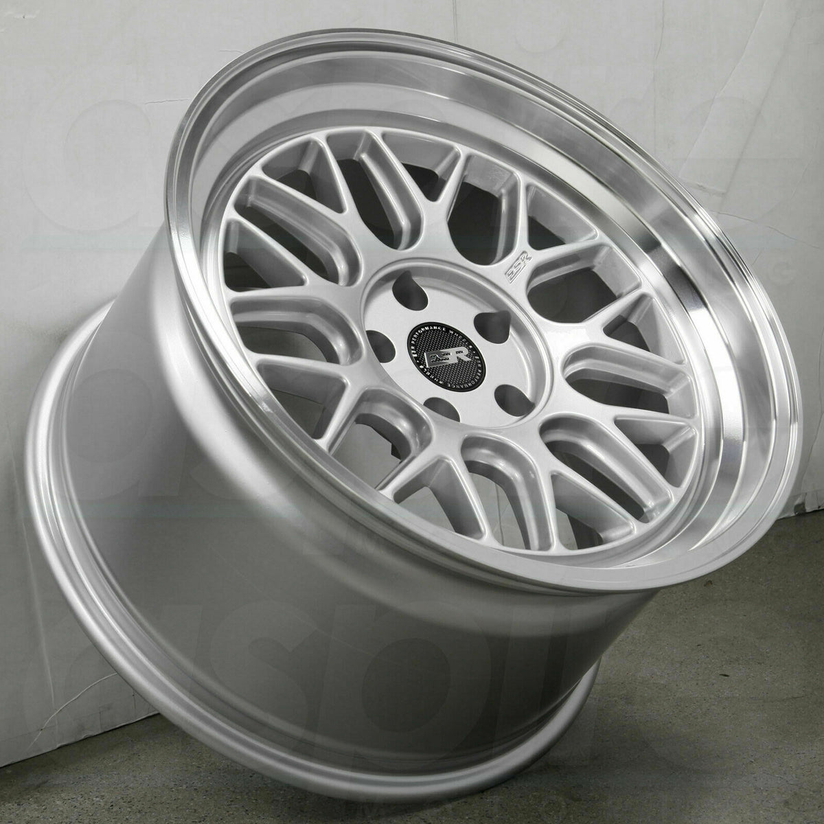 18x10.5 5x114.3 +22 ESR CR1 Wheels 18" Hyper Silver Rims Set 4 ...