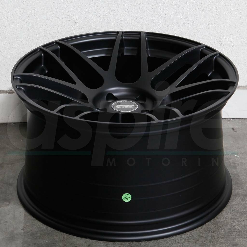 19x10.5 +22 5x120 Matte Black Rotary Forged Concave Wheels ESR RF1 Rim ...