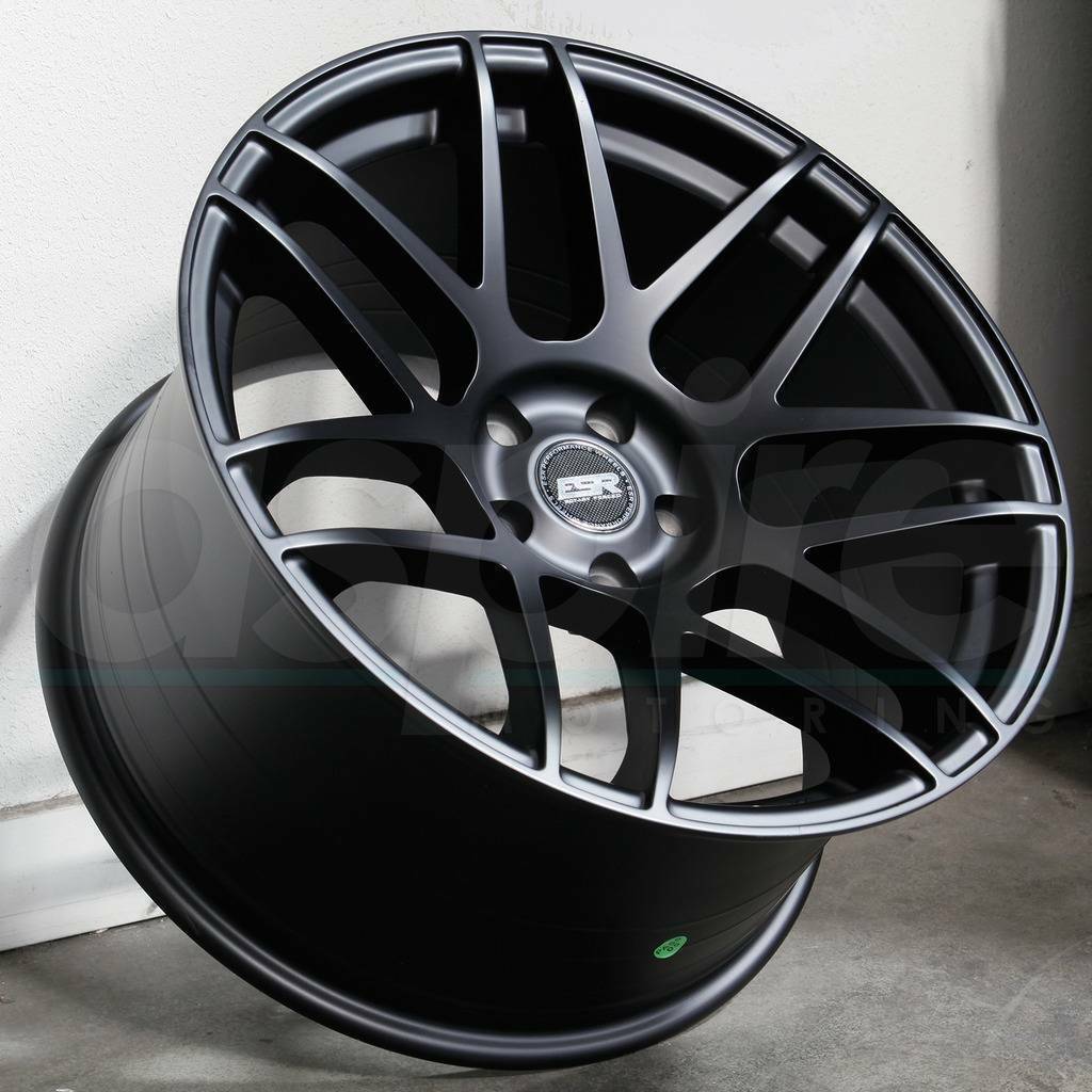 19x10.5 +30 5x114.3 Matte Black Rotary Forged Concave Wheels ESR RF1 R ...
