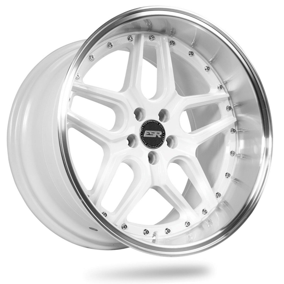 19 Inch ESR CS15 White Machined Lip Wheels 19x10.5 +22 5x114.3 Rims Se ...