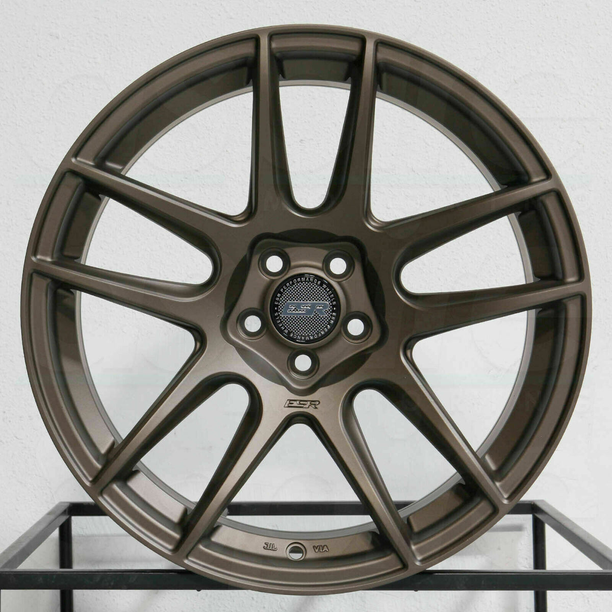 18x9.5 5x100 +35 ESR CS8 Wheels Matte Bronze 18 Inch Rims Set of 4 ...